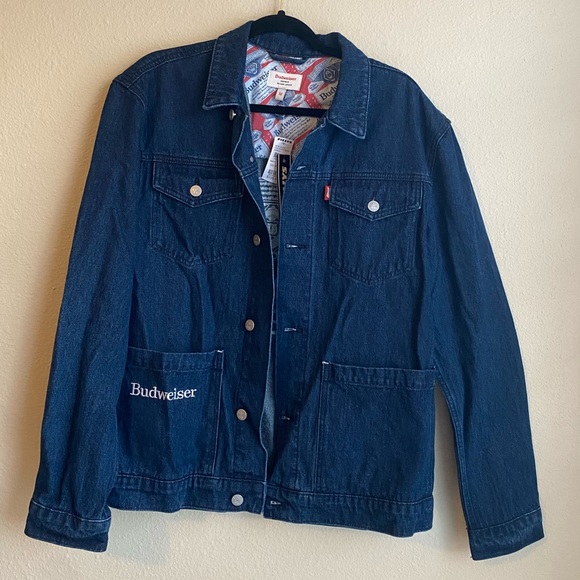 Budweiser | Jackets & Coats | Budweiser Denim Jacket Size M Nwt | Poshmark